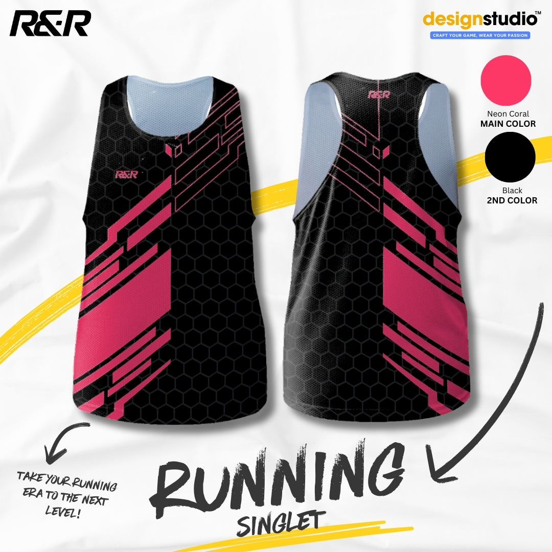 HexaVolt Neon Running Singlet | R&R Sports Apparel