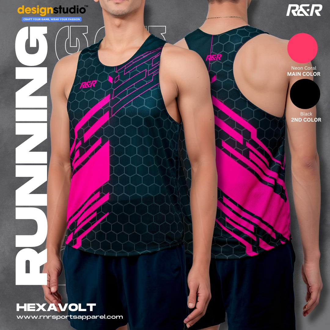 HexaVolt Neon Running Singlet